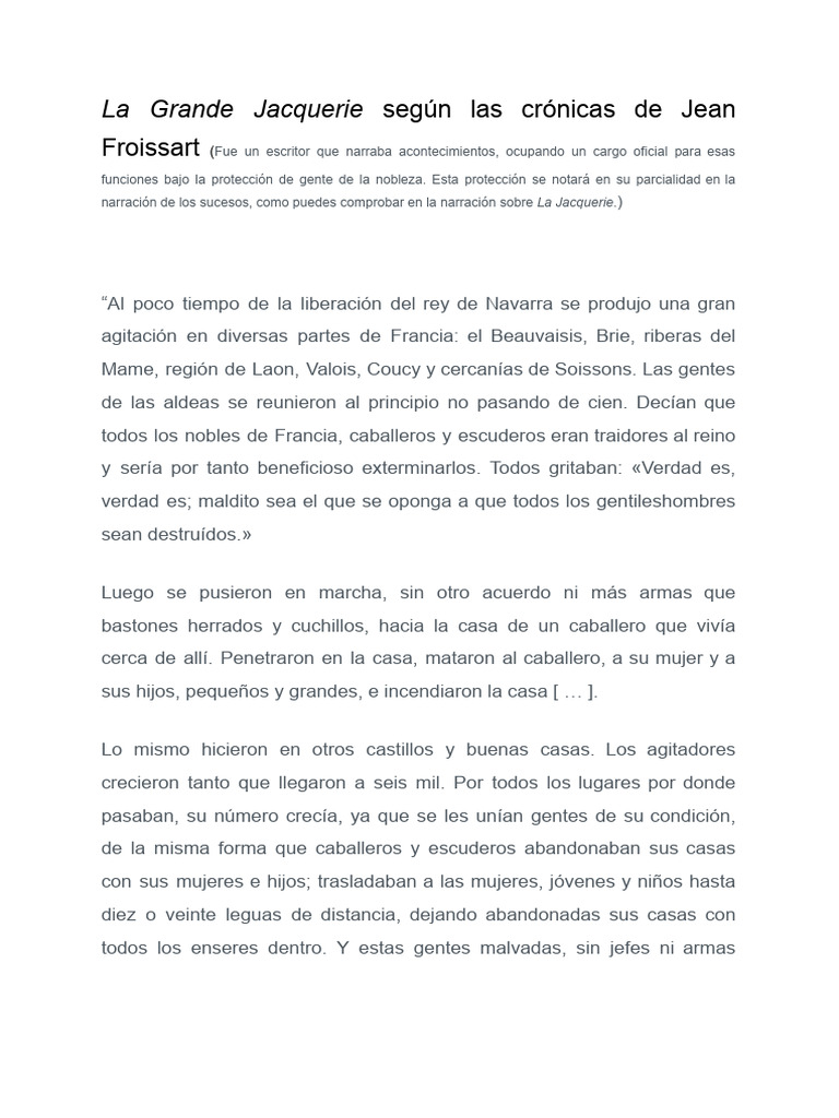 Jacquerie | PDF | Historia