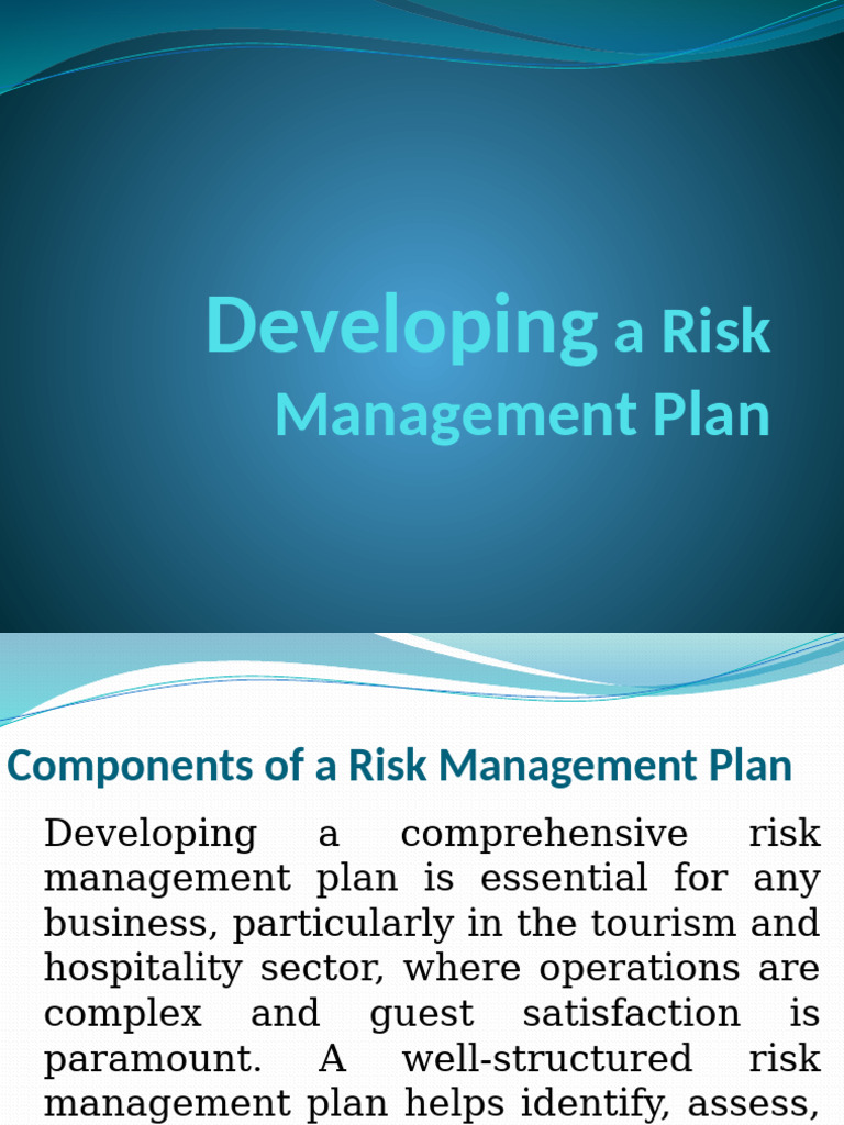 Developing A Risk Management Plan | PDF | Risk Management | Risk