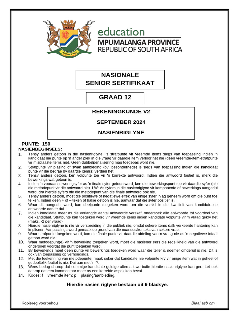 Rekeningkunde Sept 2024 NR | PDF