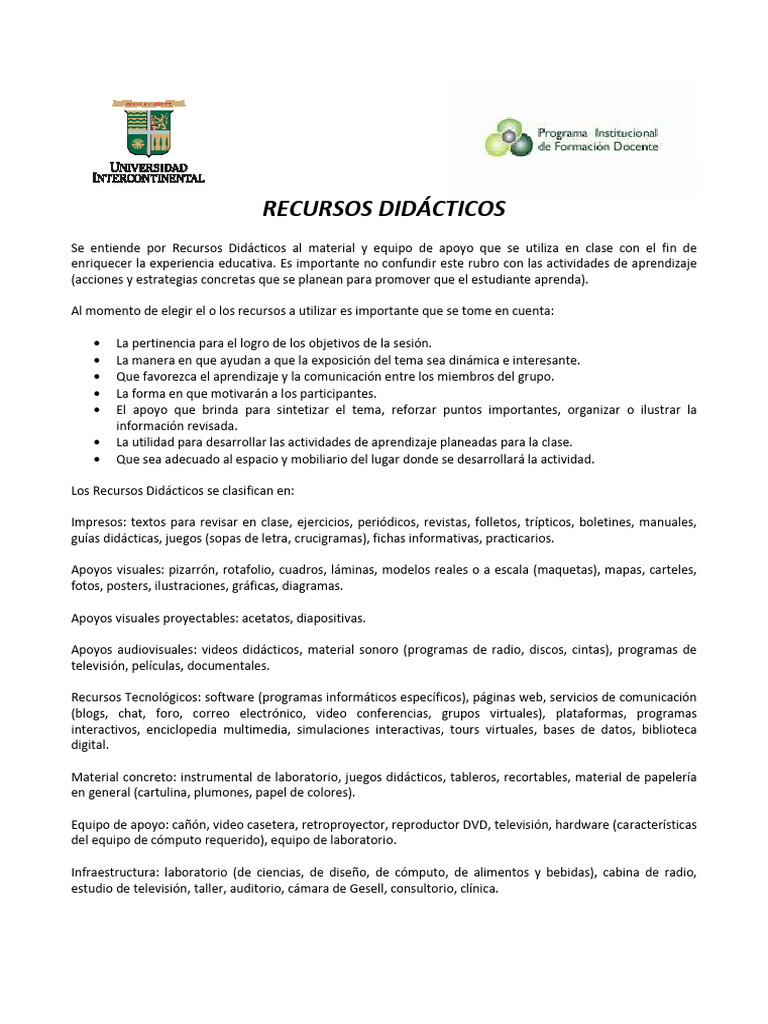 Recursos Didacticos | PDF | Multimedia | Informática