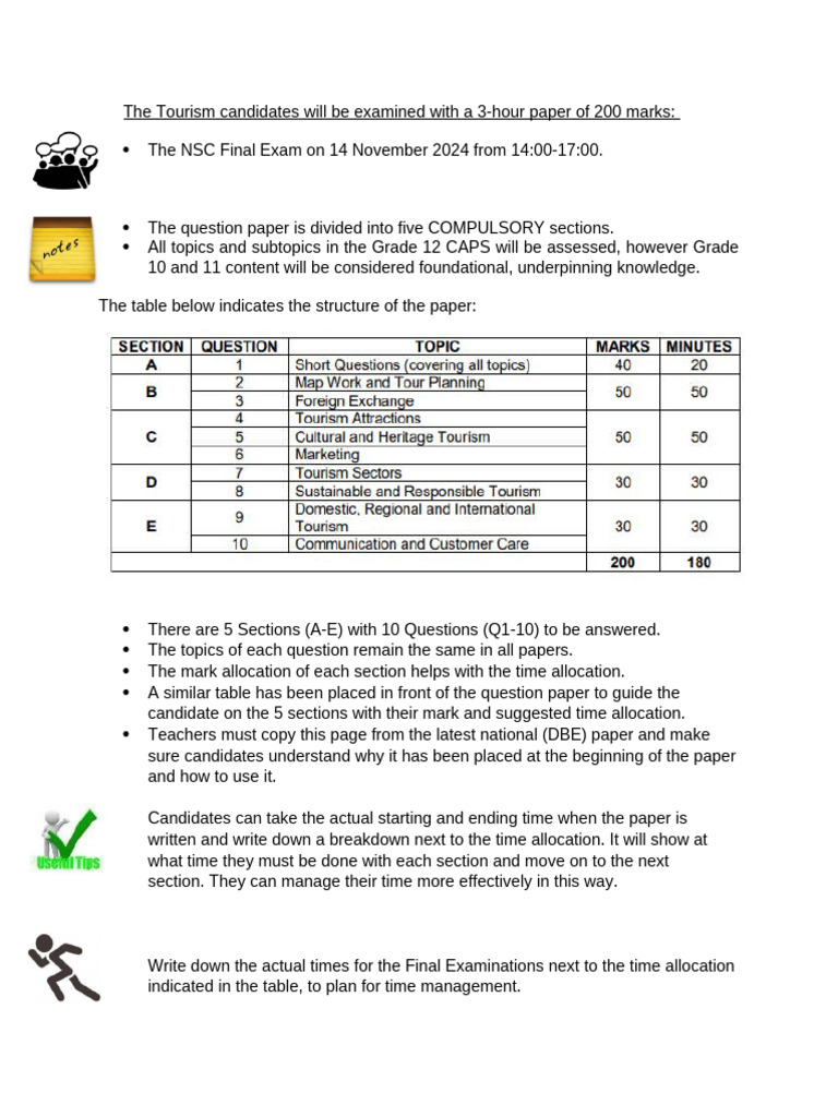 Info On Structure of The Exam Paper | PDF | Learning | Knowledge