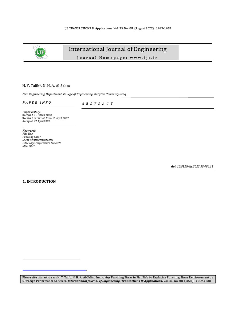 Enhancing Flat Slab Punching Shear with UHPC | PDF | Concrete | Fracture