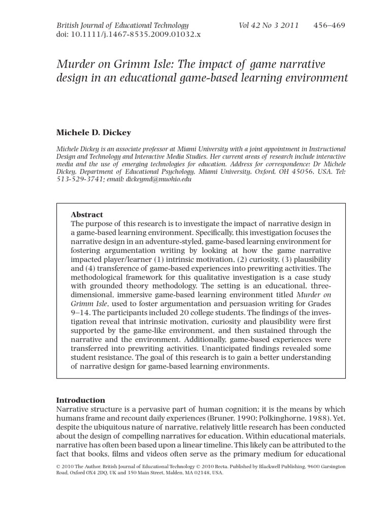 Murder On Grimm Isle - The Impact of Game Narrativedesign in An ...