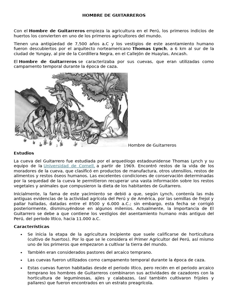 Hombre de Guitarreros | PDF | Ciencias sociales
