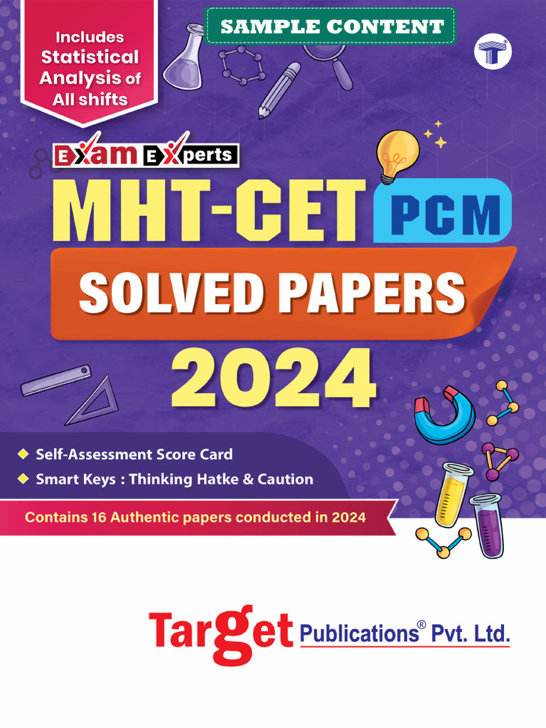 Sample PDF of MHT Cet 2024 Solved Papers Book Sample Content 4372 t3941 ...