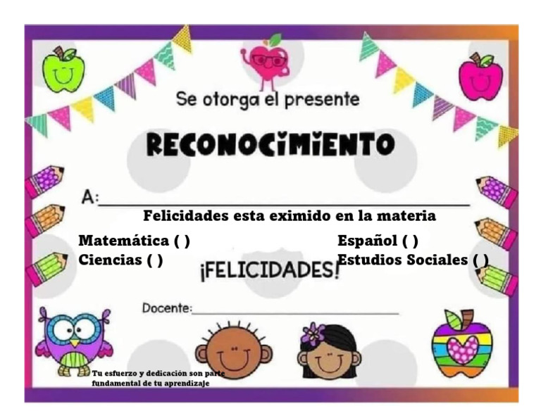 Certificado de Eximido Escolar | PDF