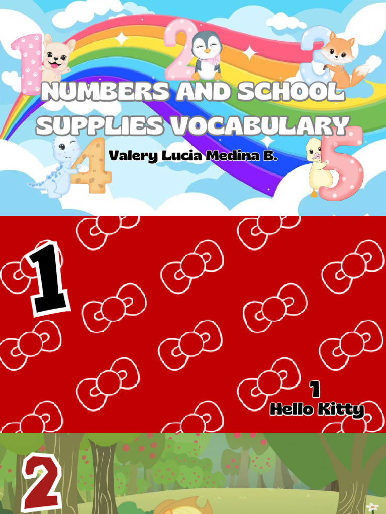 Numbers and School Supplies Album | PDF