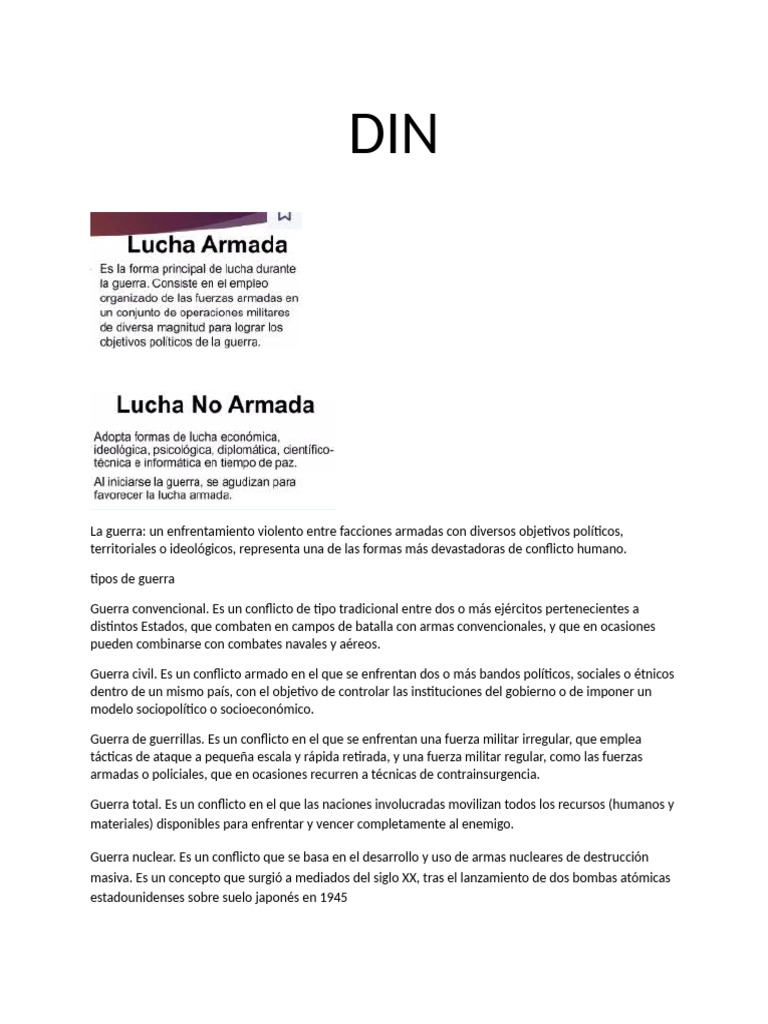 DIN | PDF | Militar | Conflicto (proceso)