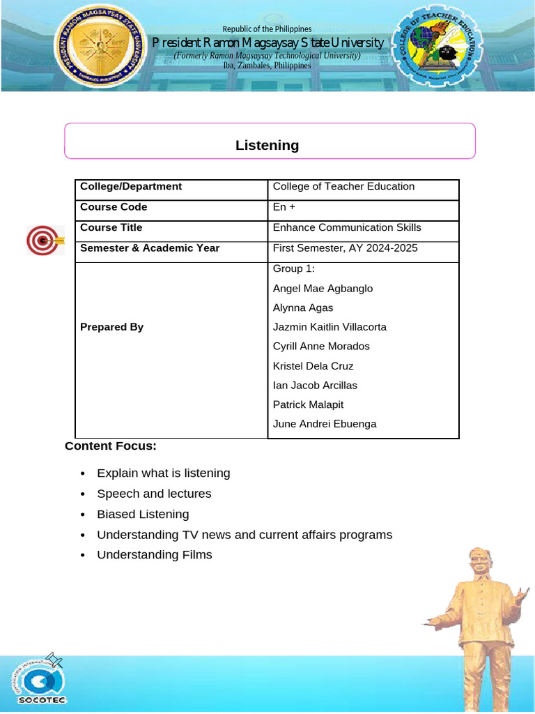 LISTENING (Group1) | PDF | Bias | Information