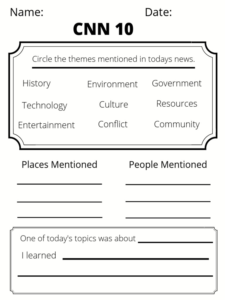 CNN 10 News Themes Overview | PDF | Young Adult