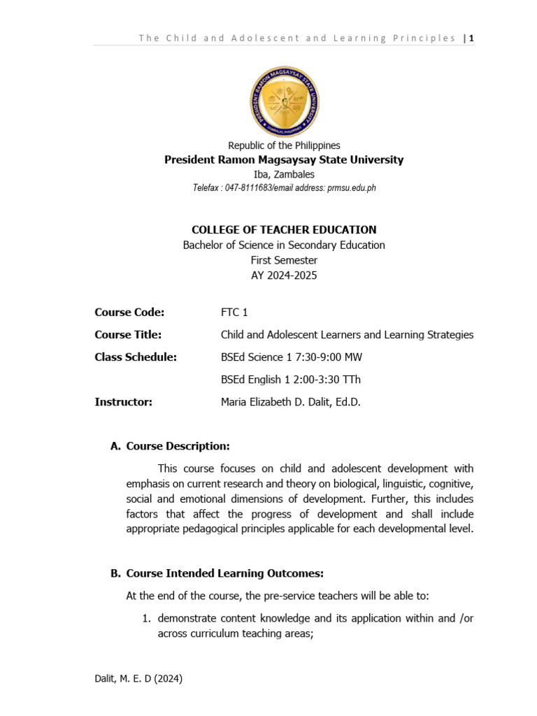 FTC 1 Modules 1 To 3 | PDF | Developmental Psychology | Adolescence