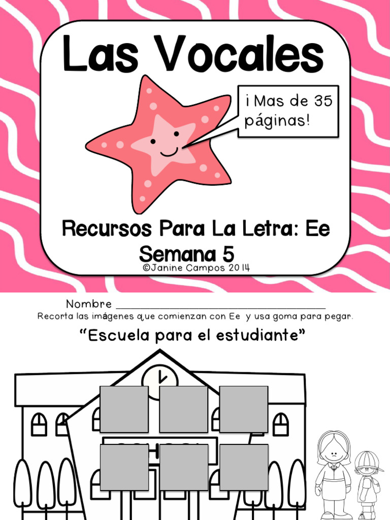 Recursos para enseñar la letra Ee | PDF