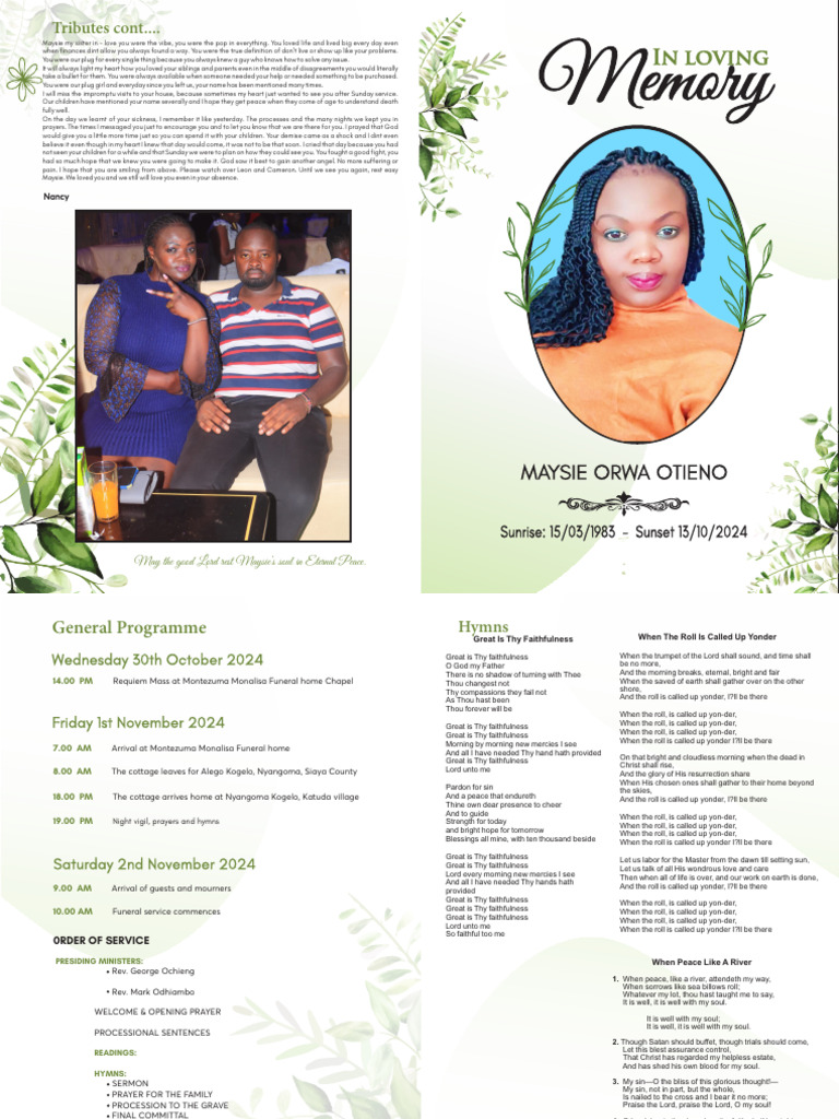 Maysie Orwa Programme-1 | PDF
