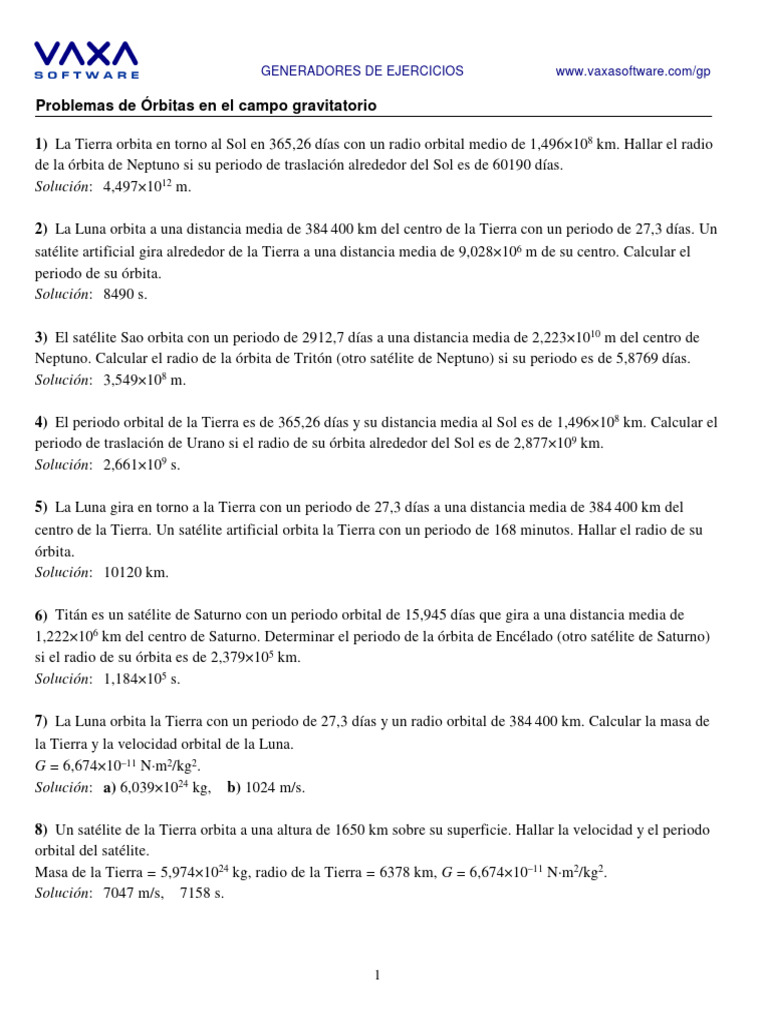 X Orbitas | PDF | Satélite natural | Tierra