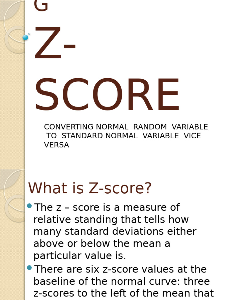 Understanding Z Score 1 | PDF | Standard Score | Normal Distribution