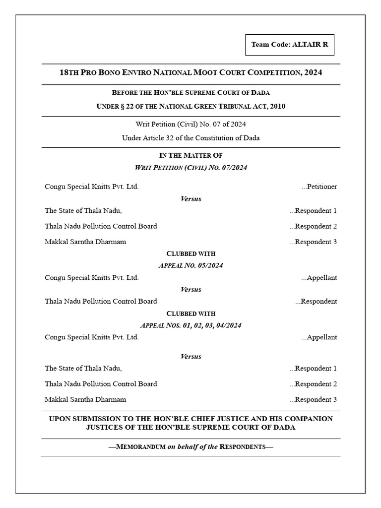 Respondent Cover Page | PDF
