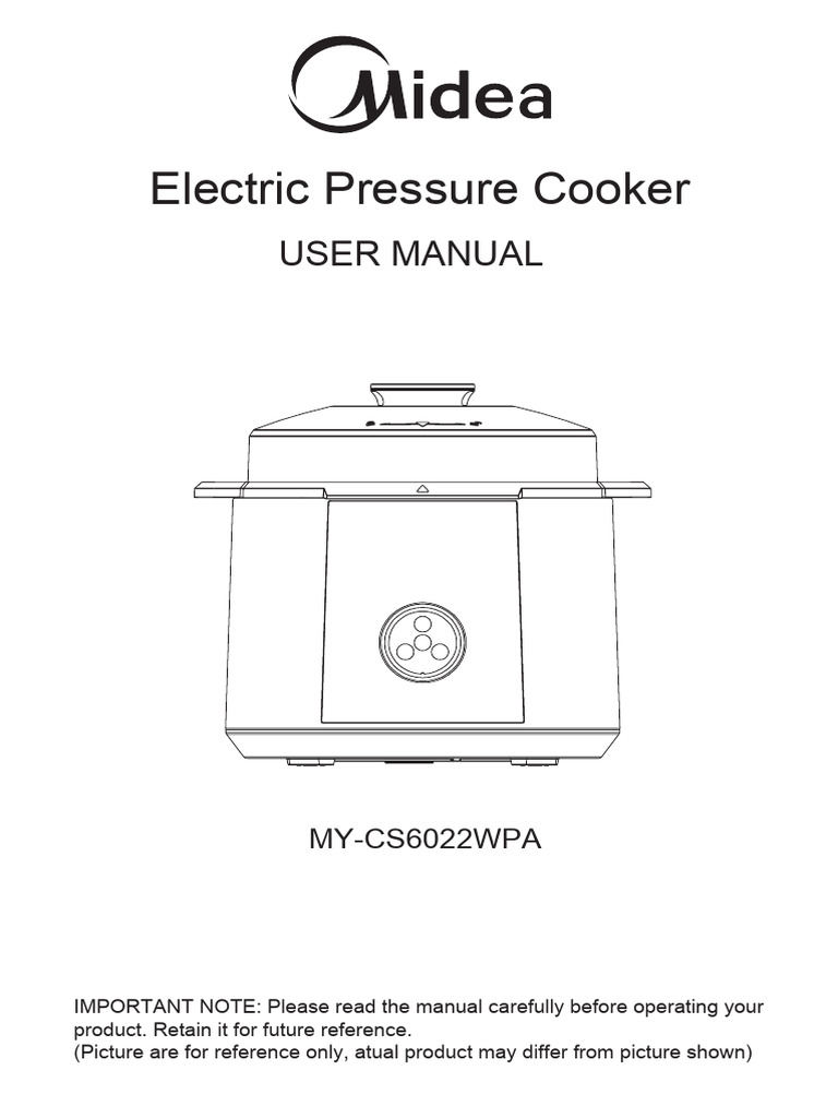 B11fe9a4 MY CS6022WPA Midea User Manual | PDF | Pressure Cooking ...