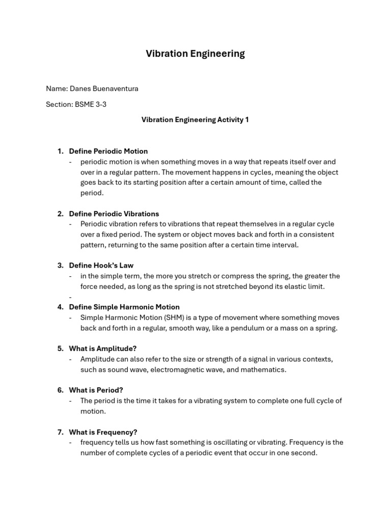 Vibration Engineering Act 1 | PDF | Philosophy | Science & Mathematics