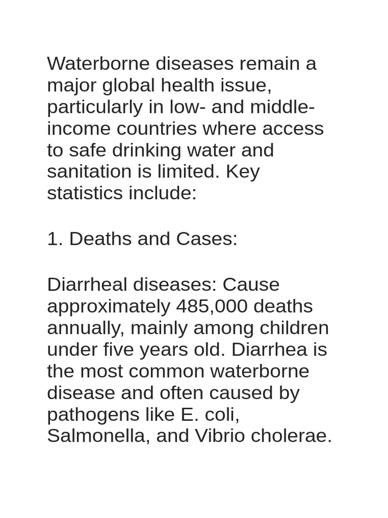 Water Borne Disease | PDF
