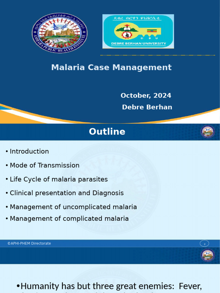 Malaria Case Management Guide | PDF | Malaria | Plasmodium