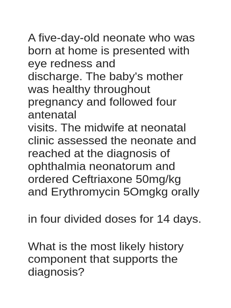 Neonatal Assessment and Management Cases | PDF | Childbirth ...