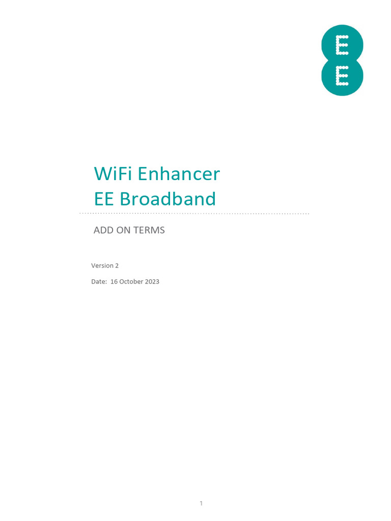 Ee Wifi Enhancer T and Cs | PDF | Wi Fi | Mobile App