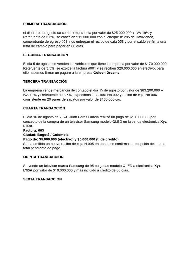 TRANSACCIONES | PDF