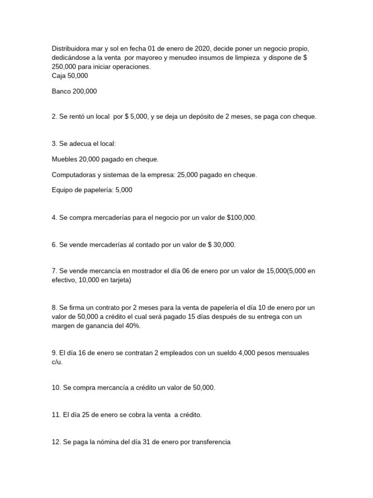 Ejercicio Conta 3 | PDF | Finanzas y dinero | Derecho