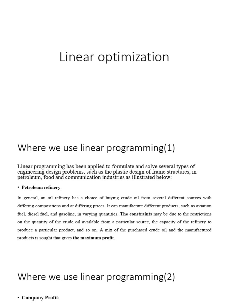 Linnear Nonlineae Numerical Method | PDF | Mathematical Optimization | Linear Programming