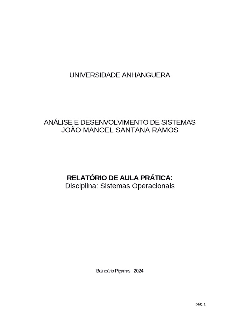 Portfólio - Sistemas Operacionais Final | PDF | Máquina virtual | Linux