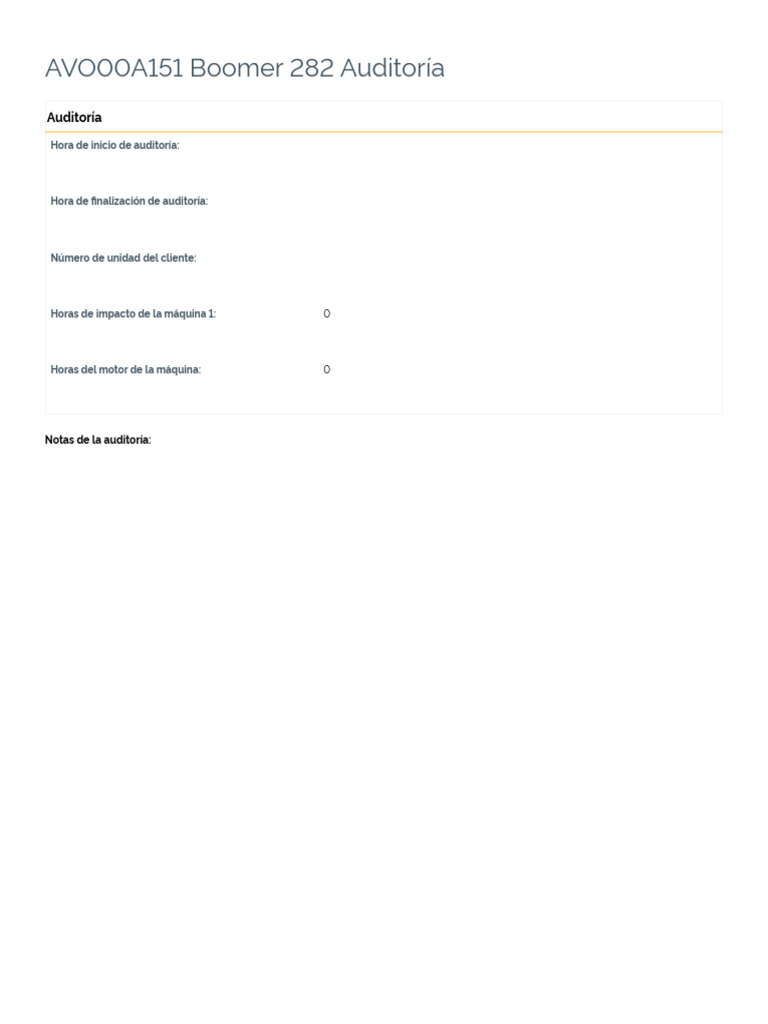 Plantilla de Protocolo de Auditoría Boomer 282 | PDF | Ingeniería mecánica