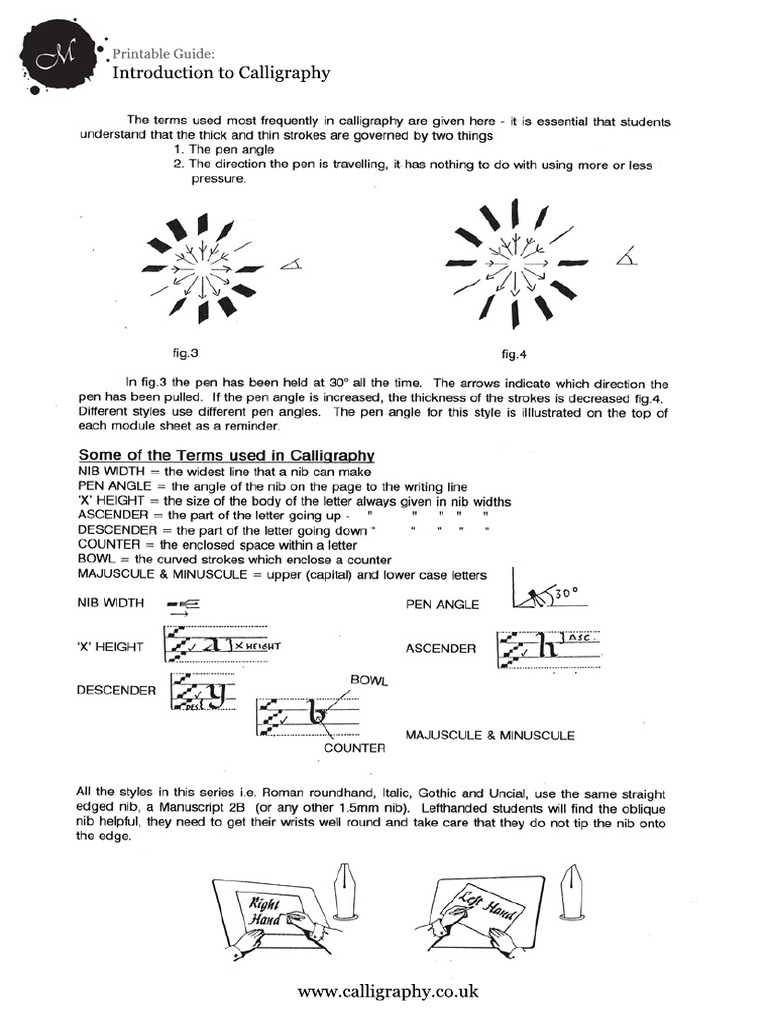 Roman Round Hand Calligraphy Guide | PDF
