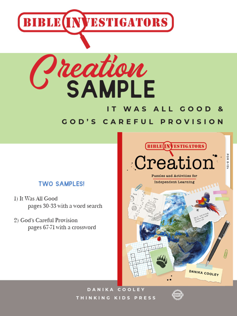 Bible Investigators Creation Sample | PDF | Genesis Creation Narrative ...