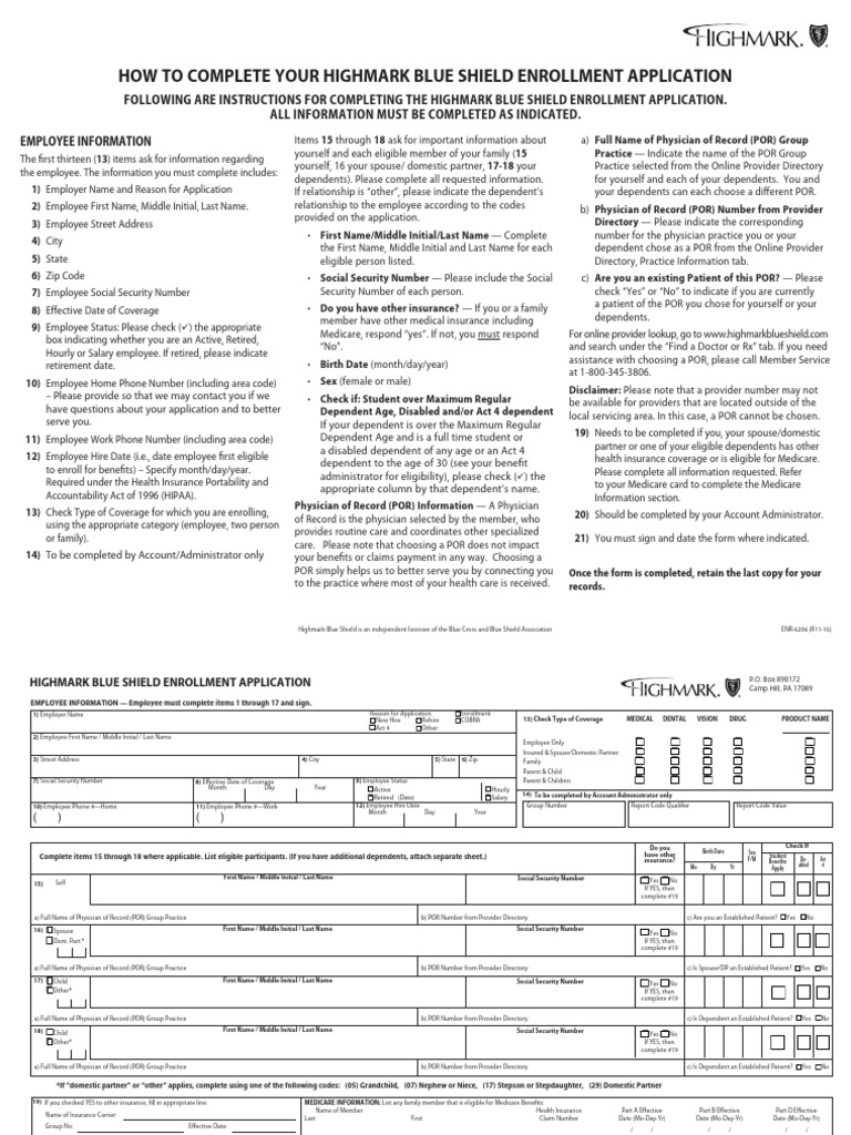 Enrollment Form | PDF | Medicare (United States) | Social Security ...