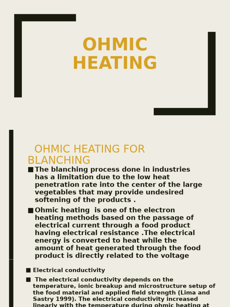 Ohmic Heating | PDF | Electrical Resistivity And Conductivity | Electromagnetism