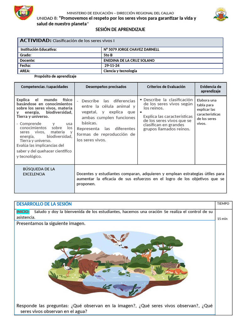 Sesion de Cyt - Clasificación de Los Seres Vivos | PDF | Algas | Las bacterias