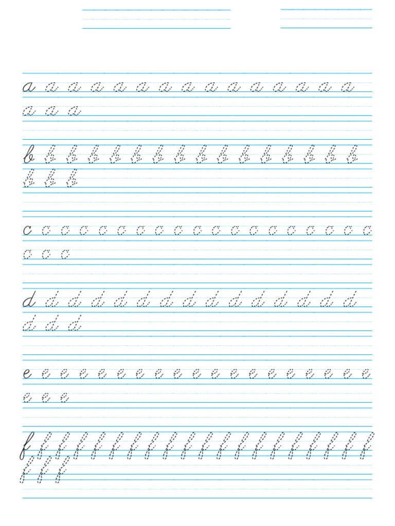 Cursive Writing Lower Case Author PrintNPractice Printable Worksheets | PDF