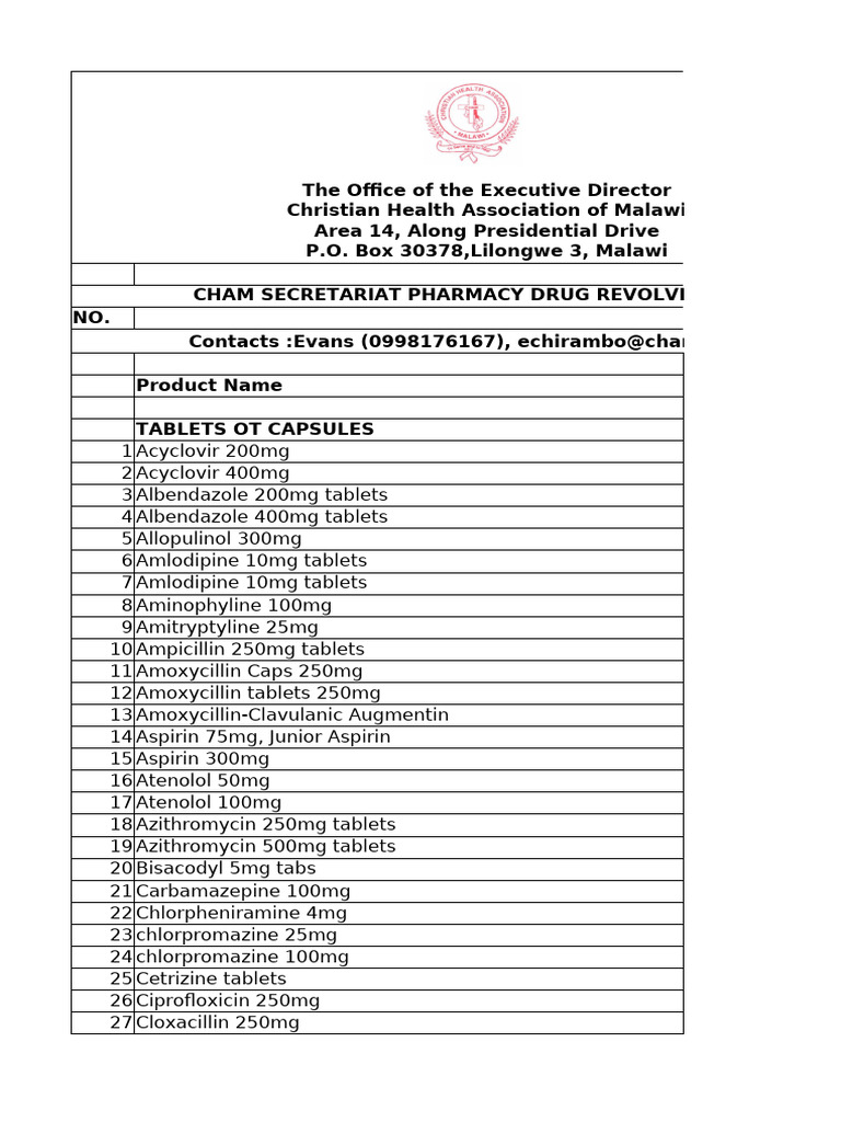 Cham Pharmacy Master File | PDF | Surgical Suture | Syringe