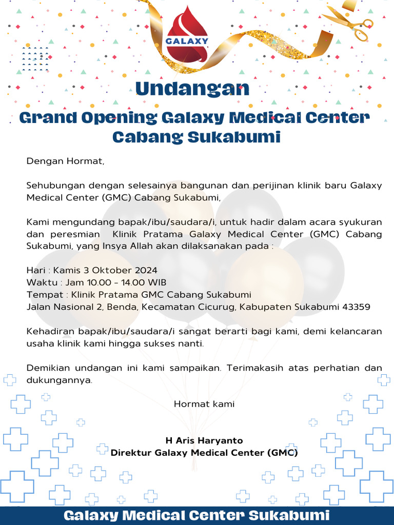 Undangan Grand Opening & Susunan Acara GMC Cabang Sukabumi | PDF