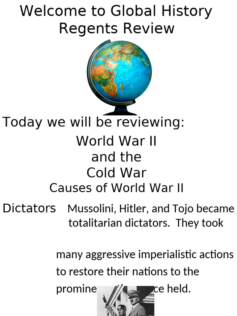 World War II Regents Review | PDF | Cold War | World War II