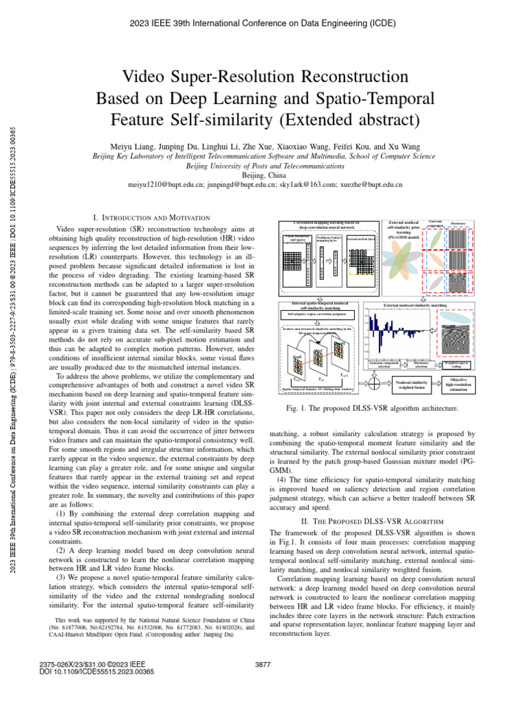Video Super-Resolution Reconstruction Based On Deep Learning and Spatio-Temporal Feature Self ...