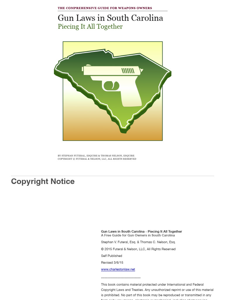 SC Gun Laws Ebook | PDF | Concealed Carry In The United States | Assault
