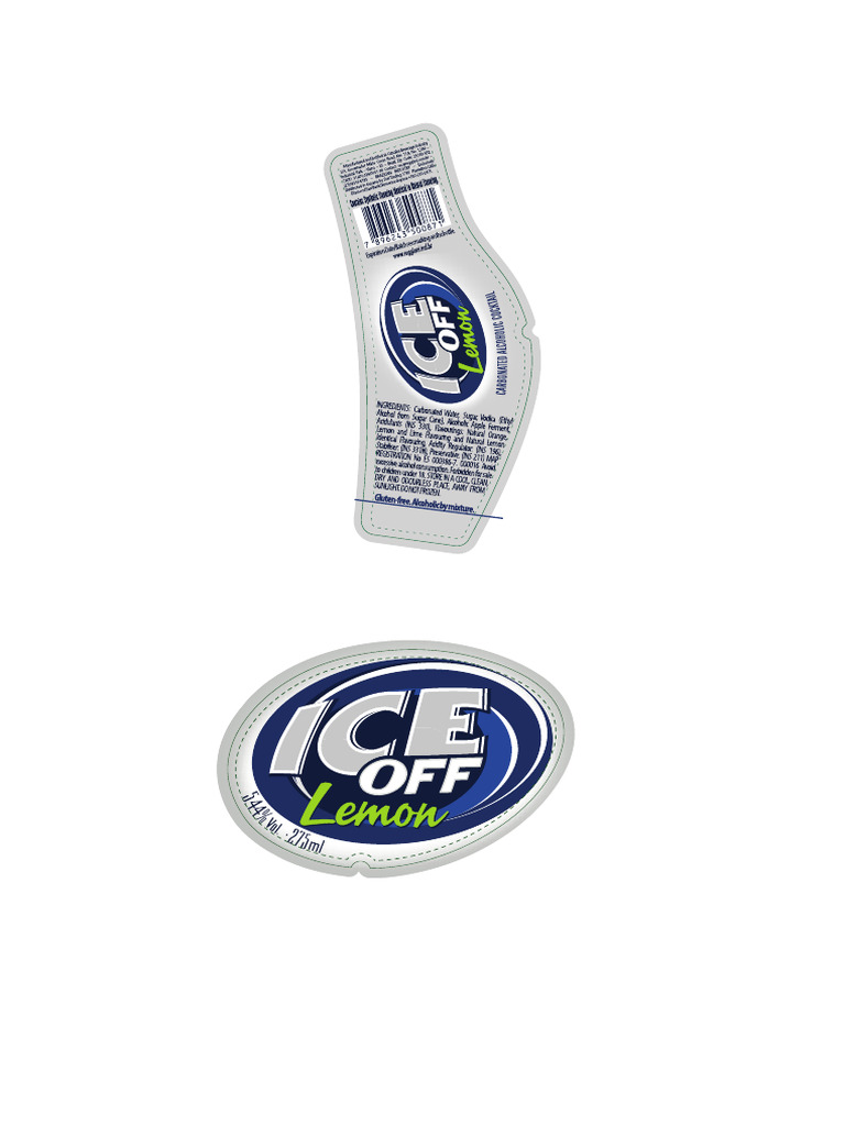 ICE - 037 - 21 - Rótulos - Nova - Garrafa - Lemon CURVAS | PDF