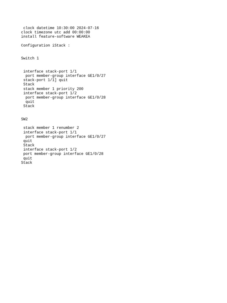 Configuration IStack | PDF