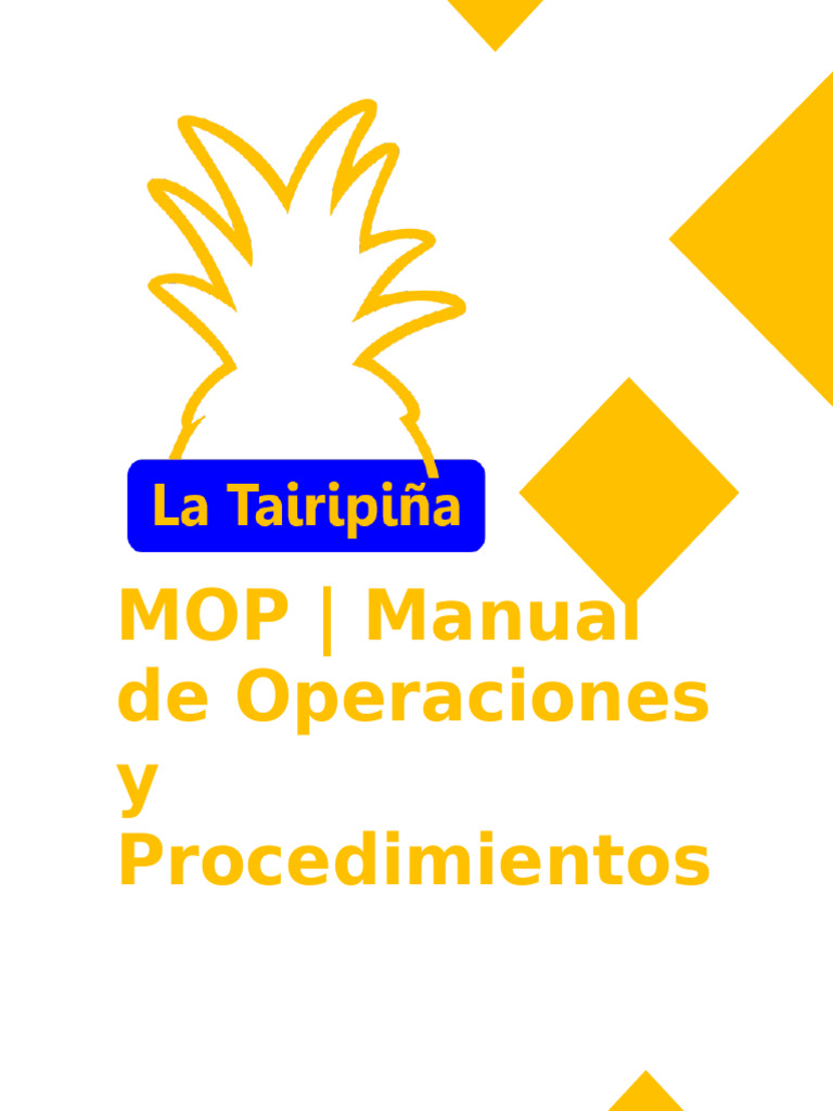 Mop. Manual Operativo de Prodecimientos | PDF | Obtención | Detergente