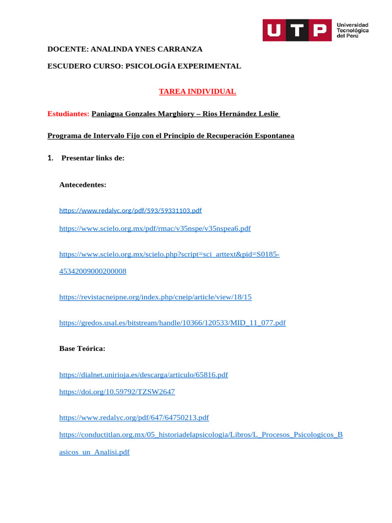 Tarea Individual S7 | PDF | Behaviorismo | Ciencia cognitiva