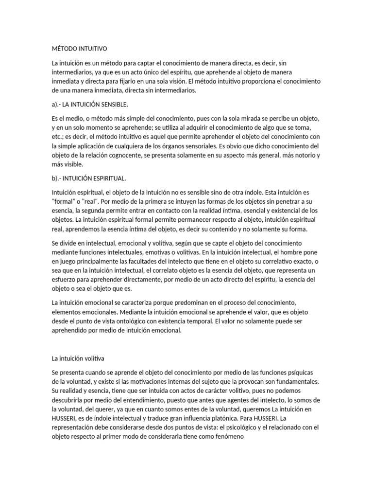 MÉTODO INTUITIVO Copi | PDF | Razonamiento deductivo | Intuición