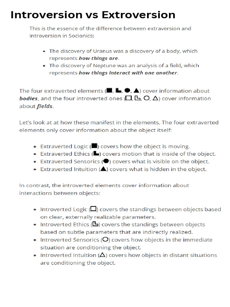 Introversion Vs Extroversion 2 | PDF