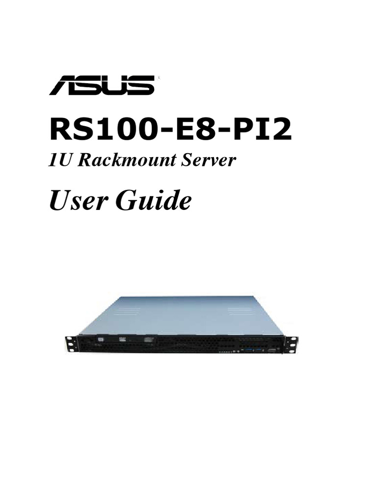 RS100-E8-PI2 User Manual (English) | PDF | Computer Hardware | Computing