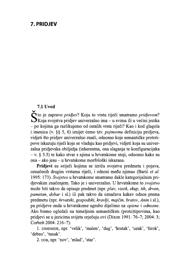 Pridjevi | PDF